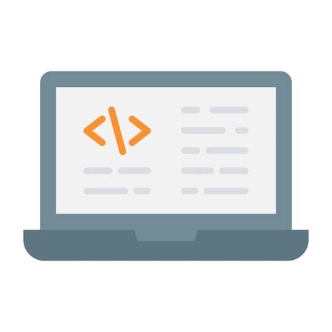 Premium Photo Laptop Coding Flat Illustration Premium Photo Laptop Coding Flat Illustration
