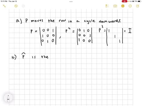 Solveddetermine The Column Permutation Matrix Used In Example 135