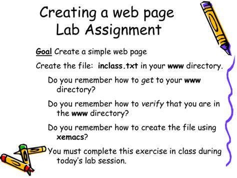 Creating A Web Page Lab Assignment