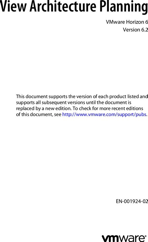 Vmware View Architecture Planning Opentopic Horizon 6 2 62