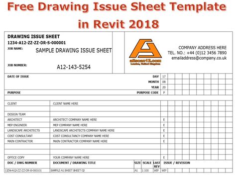 Revit Schedules To Drawing Issue Sheet Allscan12