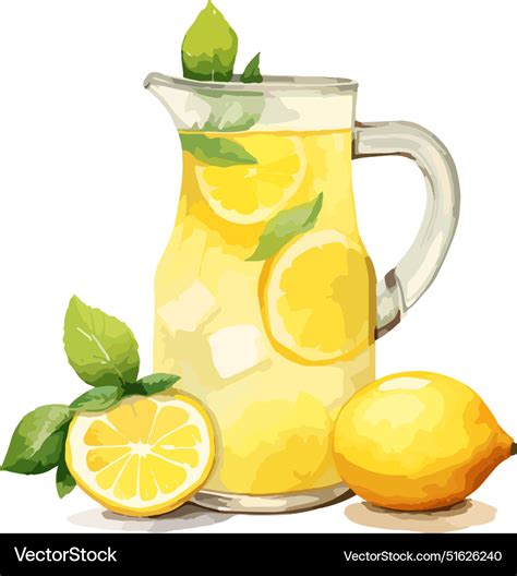 Lemonade Clipart With Isolated Royalty Free Vector Image