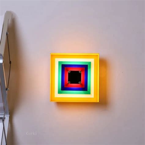 중세 벽 램프 빈티지 컬러 바우하우스 심플한 벽 조명 거실 침실 복도 분위기 장식 그림 조명기구 Aliexpress