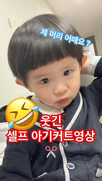 셀프 헤어컷 아기머리카락자르기 황리우 웃긴영상 웃긴짤 아기영상 아기미용실 부산사투리 사투리 아기쇼츠 귀여운아기 육아브이로그 아기컷트 이모와조카