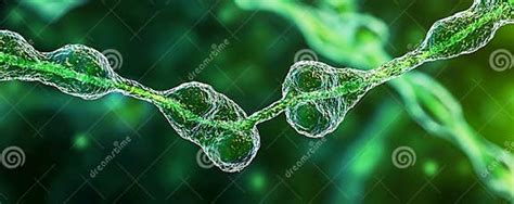 Plasmodesmata Connecting Two Plant Cells In Green Hues Stock Illustration Illustration Of