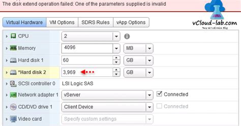 Vmware Hot Extend Was Invoked With Size Is Not Supported Virtual Machine Hdd Vmdk Vgeek