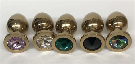 Golden Gemmed Medium Butt Plug Adultsmart