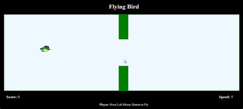 Simple Flying Bird Game In Javascript Free Source Code Sourcecodester