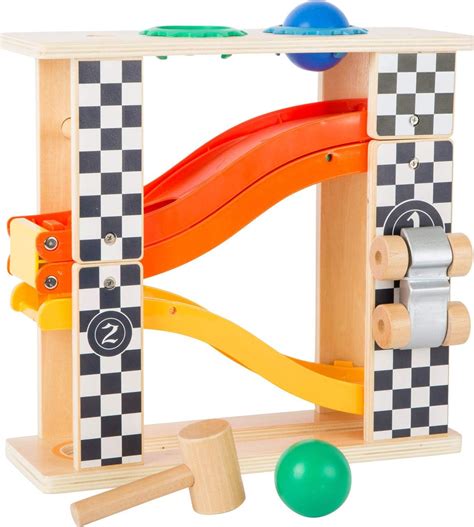 Small Foot Wooden Toys Wooden Marble Run And Knock Hammer