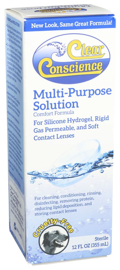 Clear Conscience Multi Purpose Contact Lens Solution Travel Size 3 Oz