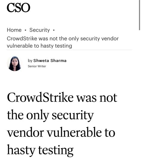 Crowdstrike Incident Bssod Errors David Sehyeon Baek Posted On The