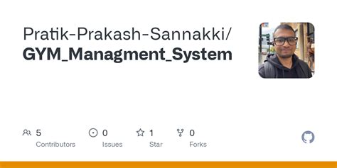 GitHub Pratik Prakash Sannakki GYM Managment System