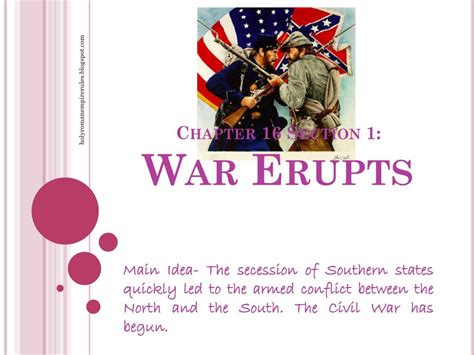 PPT Chapter 16 Section 1 War Erupts PowerPoint Presentation Free