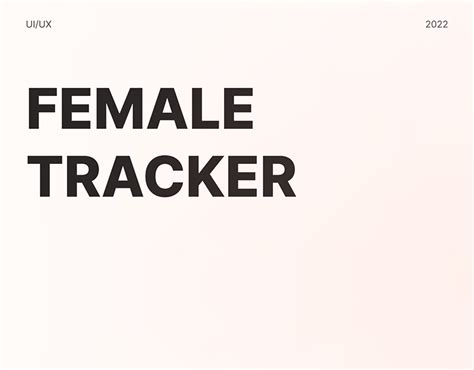 Female Tracker IOS App Behance