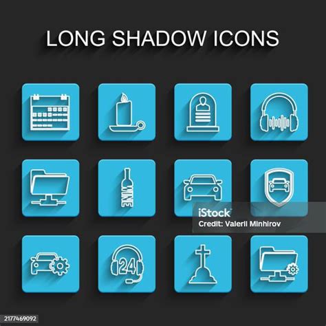 라인 자동차 서비스 지원 헤드폰 캘린더 십자가가있는 삭제 표시 Ftp 설정 폴더 와인 병 보호 보험 및 아이콘을 설정합니다 벡터