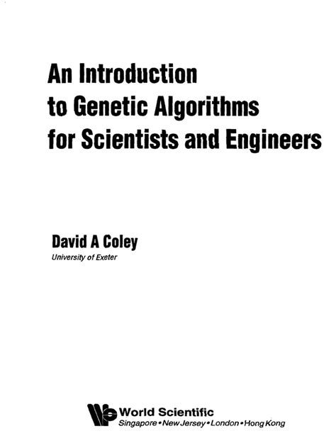 An Introduction To Genetic Algorithms For Scientists And