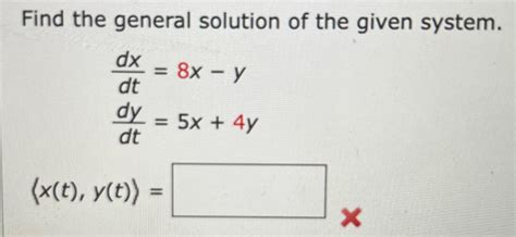 Solved Find The General Solution Of The Given