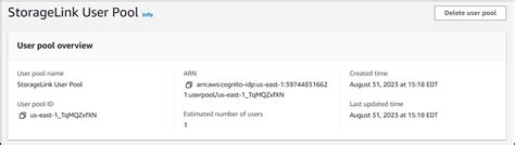 Amazon Cognito Authentication Storagelink