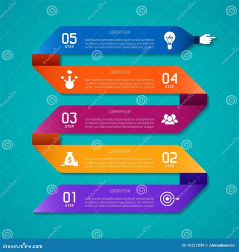 Abstract Vector Infographic Template In Flat Style For Layout Workflow Scheme Numbered Options