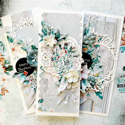 Tracey Schultz Kits 3 X Merry And Bright Cards Craftables