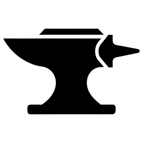 Minimalist Anvil Icon Silhouette Vector On White Background Premium Ai Generated Vector