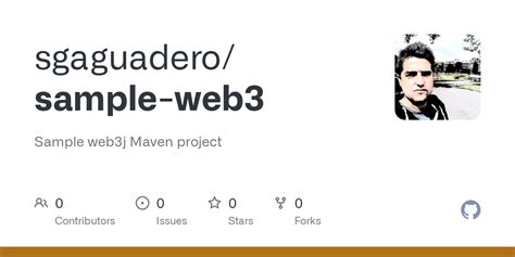 github sgaguadero sample web3 sample web3j maven project