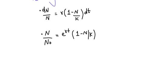 ⏩solved Exact Solution Of Logistic Equation There Are Two Ways To… Numerade