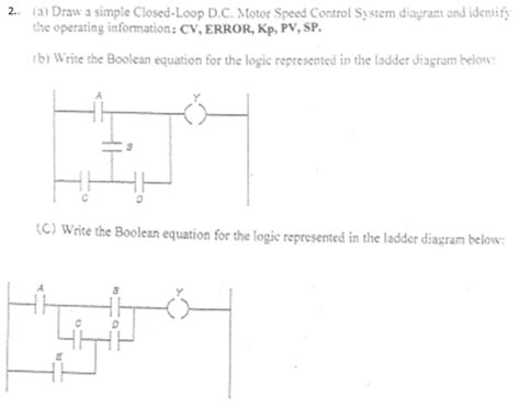 Solved 2 A Draw A Simple Closed Loop Dc Motor Speed