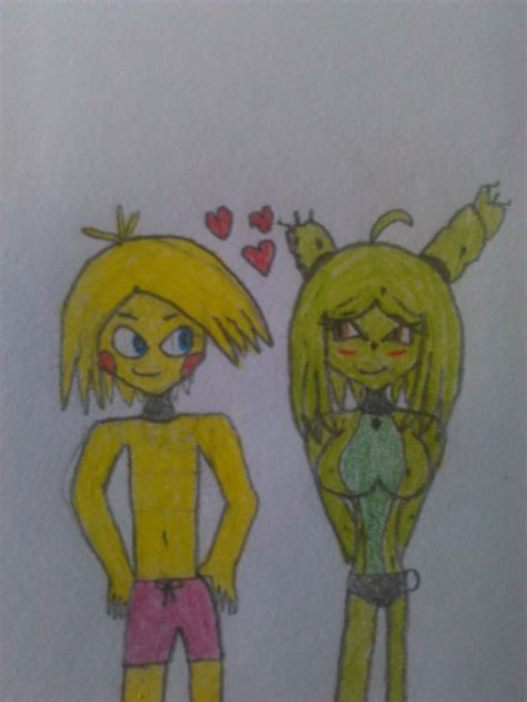 Fnia Male Chica X Fnia Springtrap By Blackskeletonranger On Deviantart