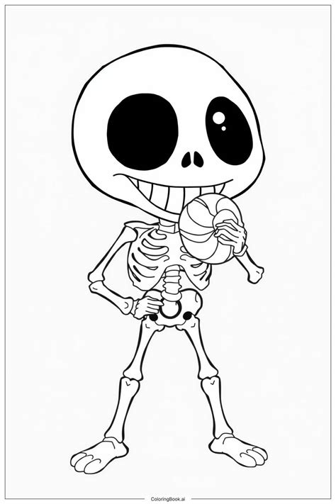 해골 사탕 시간 색칠하기 페이지 무료 Pdfandpng 인쇄 가능