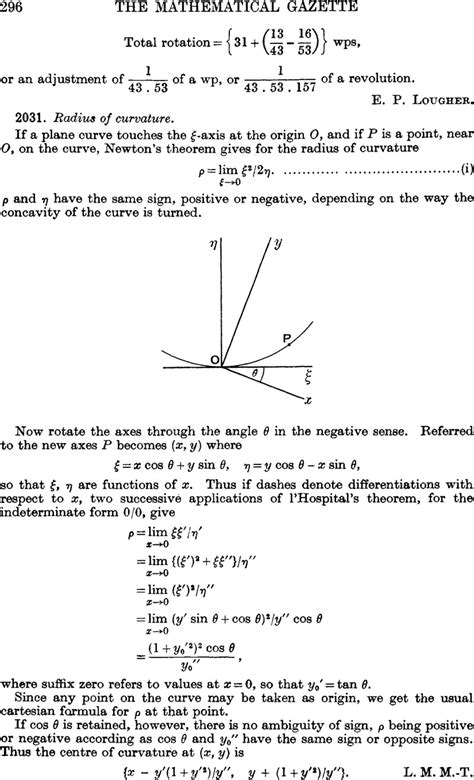 2031 Radius Of Curvature The Mathematical Gazette Cambridge Core