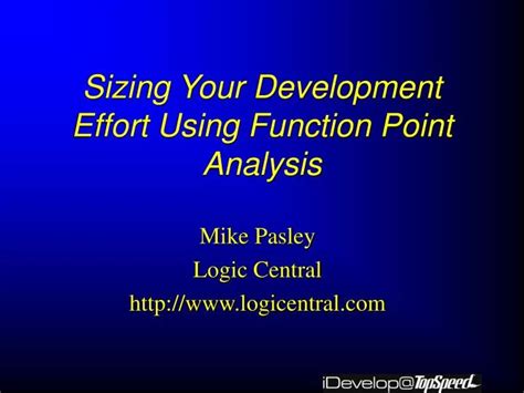 ppt sizing your development effort using function point analysis