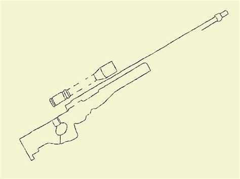 How To Draw Awm Gun