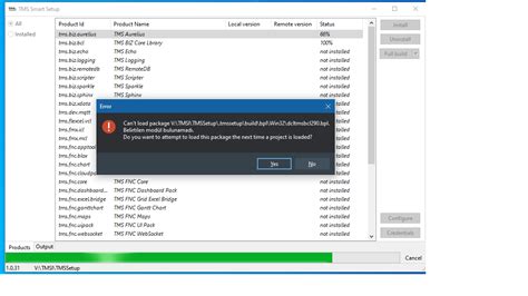 Error Encountered With Tms Biz Packages Tms Aurelius Tms Support Center
