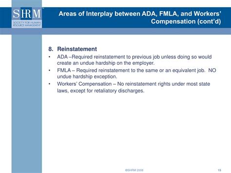 Ppt Interplay Of The Ada Fmla And Workers Compensation Training For Supervisors Powerpoint