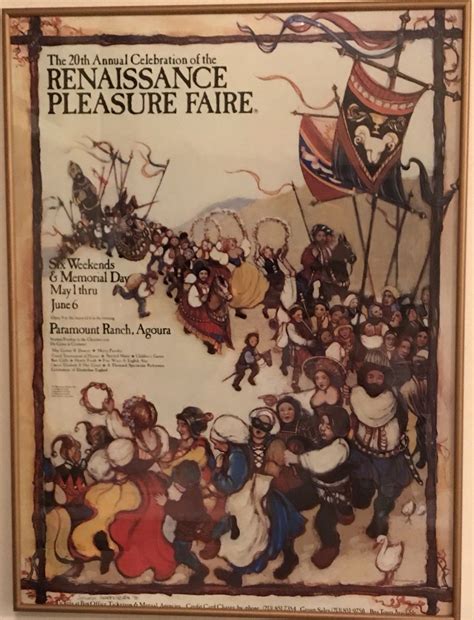 1983 Vintage Collectible Framed Agoura Renaissance Festival Fair Ad