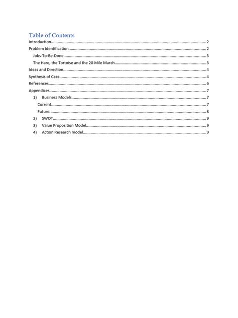 Problem Identification Brief Toc Structure Pdf