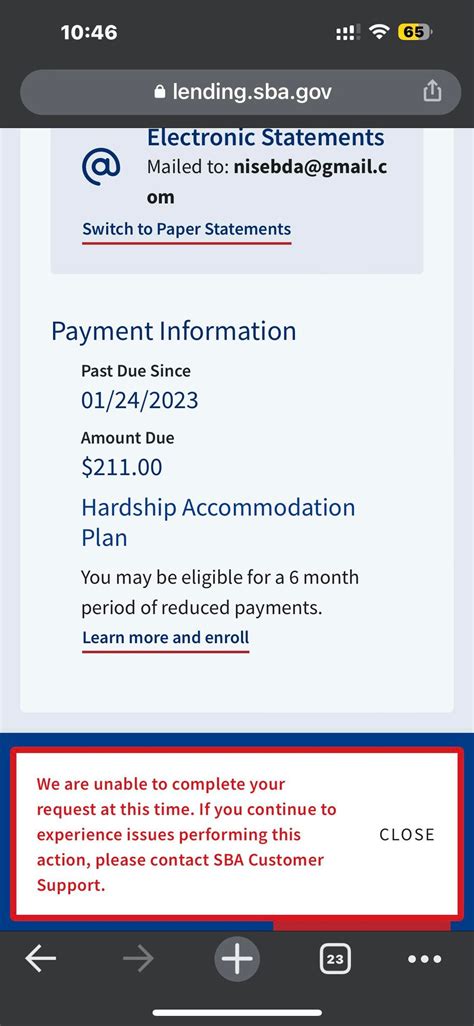 New Sba Portal Shows Hardship But Gives Error Reidlppp
