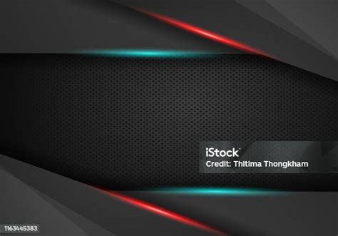 추상 금속 빨간색 검은 색 프레임 레이아웃 디자인 기술 혁신 개념 배경 벡터 그래픽 템플릿 디자인입니다 금속 배너와 기술 배경입니다 강철에 대한 스톡 벡터 아트 및 기타