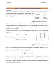 Lab Capacitor Combinations Docx PHYS Lab Spring Fall Summer Lab LAB Combination