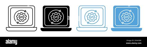 Code Optimization Icon Vector Symbol Or Sign Set Collection In Black