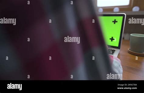 Woman Hands Typing And Scrolling On A Trackpad In A Laptop Computer Laptop Close Stock Video