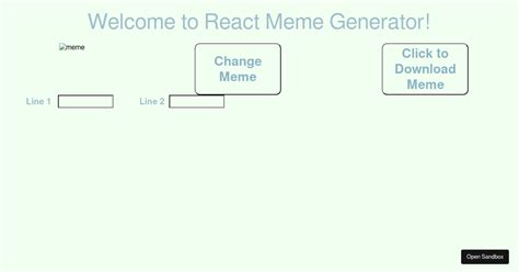 React Meme Generator Codesandbox