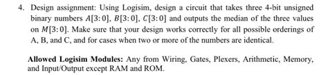 4 Design Assignment Using Logisim Design A Circuit