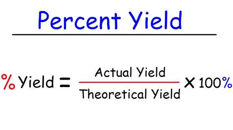 Percent Yield Calculation Example