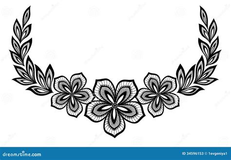 Beautiful Floral Pattern A Design Element In The Stock Vector Illustration Of Corner