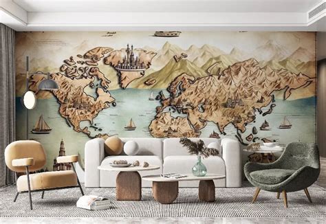 پوستر دیواری نقشه جهان