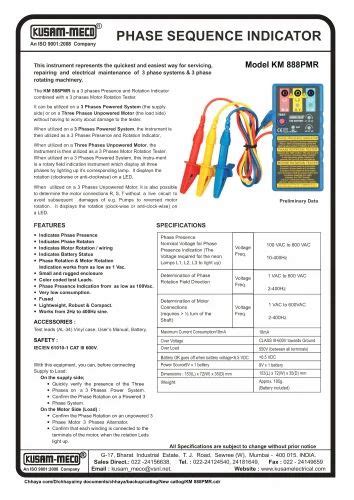 Multicolor Phase Sequence Indicator For Industrial Packaging Type