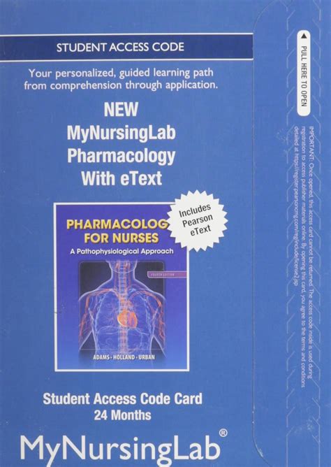 Buy NEW MyLab Nursing With Pearson EText Access Card For Pharmacology For Nurses Month