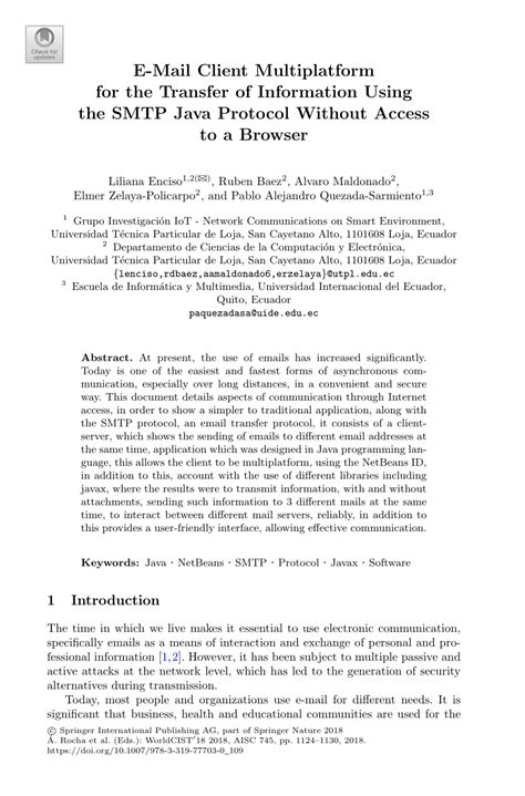 PDF E Mail Client Multiplatform For The Transfer Of Information Using The SMTP Java Protocol